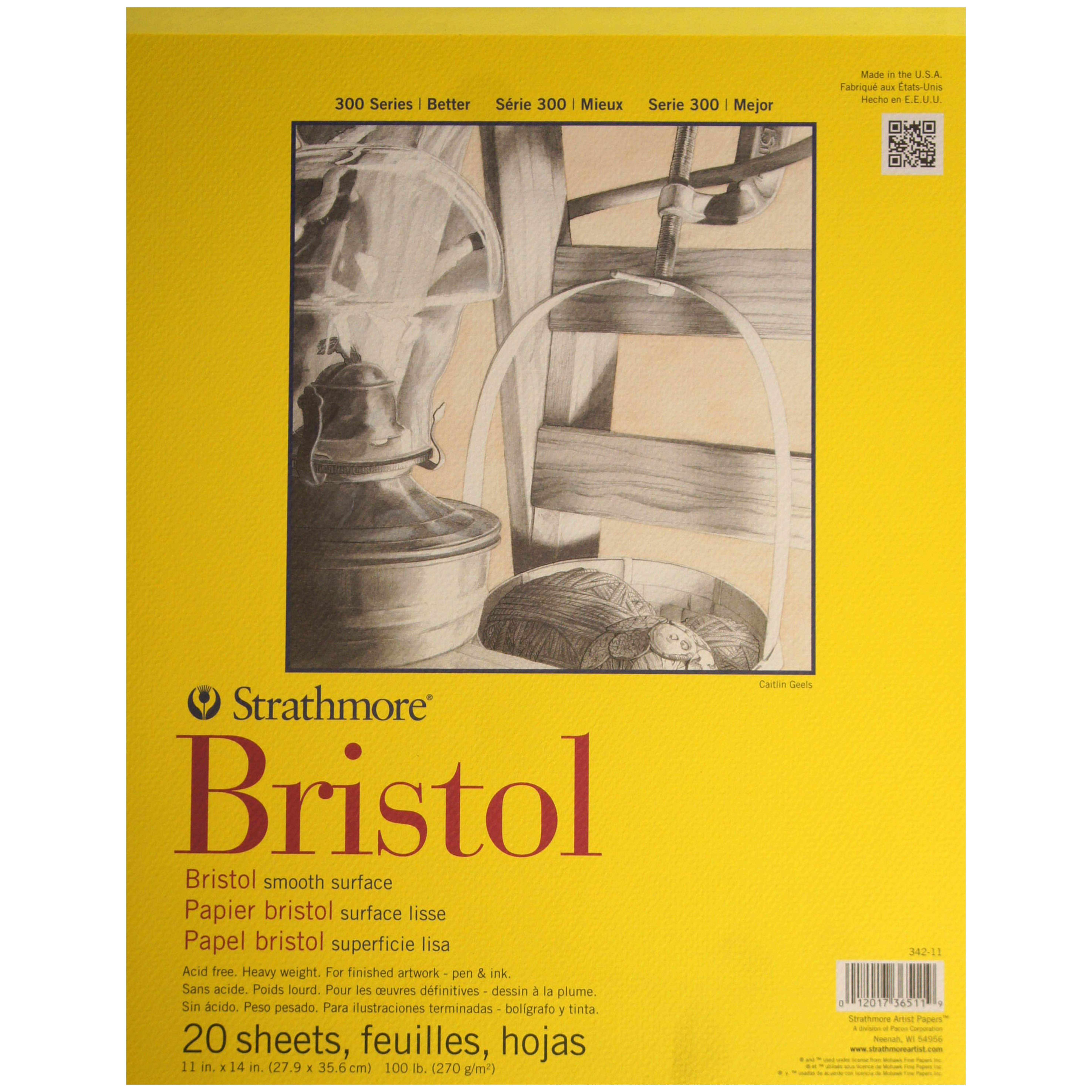Strathmore Series 300 Bristol Weight Pad 11X14 Inches (Smooth) – London ...
